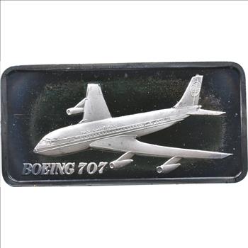 Rare Silver 1 Troy Oz. Boeing 707 Silver Bar .999 Fine Silver ...