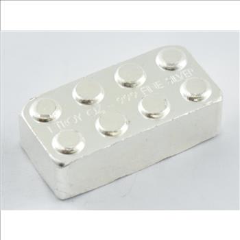 Rare Silver 1 Troy Oz. Lego Block Silver Bar.999 Fine Silver | Property ...