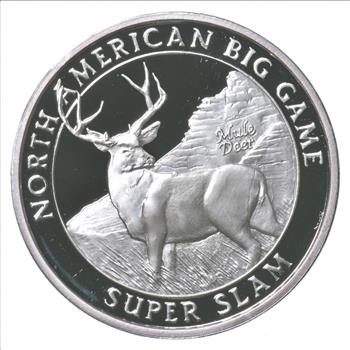 Rare Silver 1 Troy Oz. Mule Deer - North American Hunting Club Silver ...