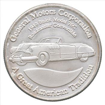 Rare Silver 15.8 Grams 1949 Buick Model 76C Silver Round.999 Fine ...