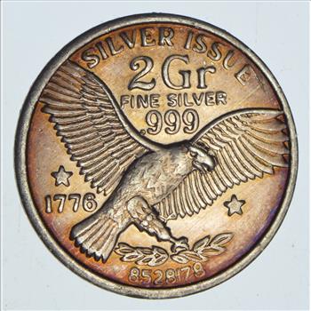 Rare Silver 2 Grams 1776 Eagle Round .999 Fine Silver | Property Room
