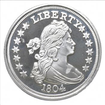 Rare Silver 31.0 Grams Draped Bust Pattern Copy Round .999 Fine Silver ...