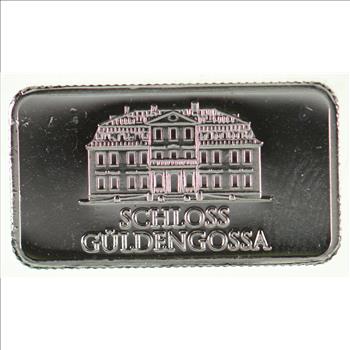 Rare Silver 5 Grams Schloss Guldengossa Silver Bar.999 Fine Silver ...