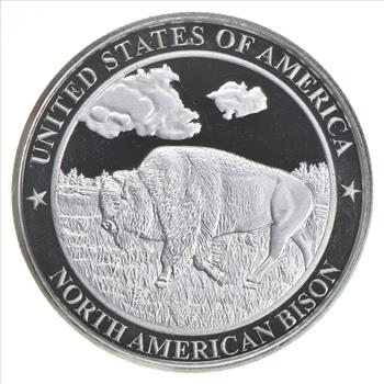 Rare Silver 62.1 Grams North American Bison Silver Round .999 Fine ...