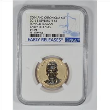 REVERSE PROOF - RARE - 2016 Ronald Reagan - PF-69 Early Release - NGC ...