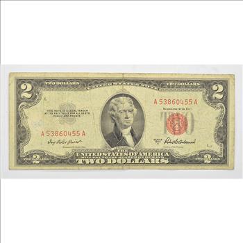 Robert B Anderson Secretary Of The Treasury 1953-A $2.00 Red Seal US ...