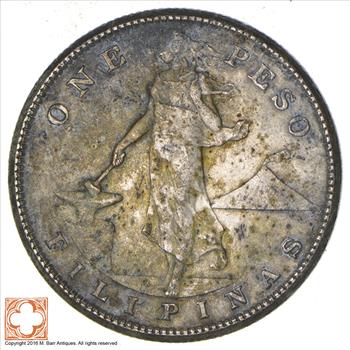 SILVER - 1908 - Philippines - 1 Peso - 20.0 Grams - World Silver Coin ...