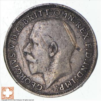 SILVER - 1918 Great Britain 3 Pence - World Silver Coin | Property Room