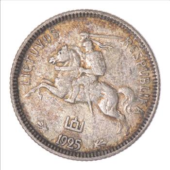 SILVER - 1925 Lithuania 1 Litas - World Silver Coin | Property Room