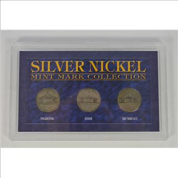 SILVER Coin Set Silver Nickel Mint Mark Collection Historic US ...