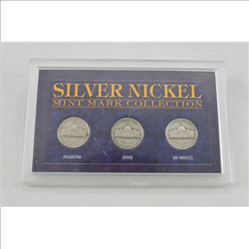 SILVER Coin Set Silver Nickel Mint Mark Collection Historic US ...