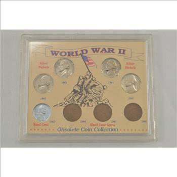 SILVER Coin Set World War II Obsolete Coin Collection Historic US ...