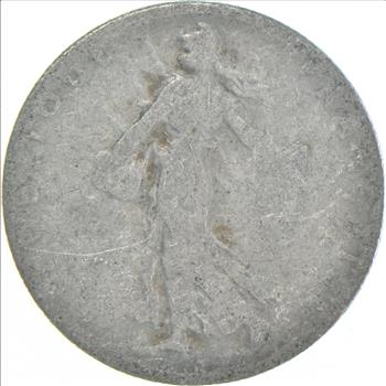 SILVER - Roughly the Size of a Dime - 1900 France 50 Centimes - World Silver Coin | Property Room
