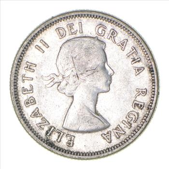 SILVER - Roughly the Size of a Quarter 1959 Canada 25 Cents - World ...