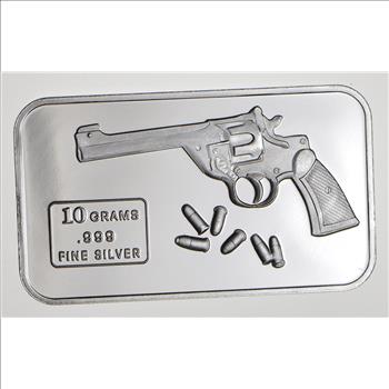 SILVER - Six-Shooter Revolver - 10 Gram .999 Fine Silver - Limited ...