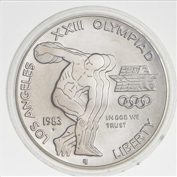 SILVER Uncirculated 1983 Los Angeles Olympiad - Commemorative US Silver ...