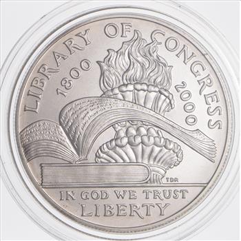 SILVER Uncirculated 2000-P Library of Congress - Commemorative US ...
