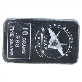 SILVER - USAF Raptor / U.S. Navy Seal 10 Gram .999 Fine Silver ...