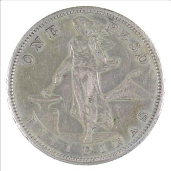 SILVER - WORLD COIN - 1908 Philippines 1 Peso - World Silver Coin ...