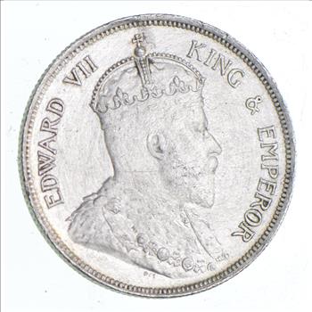 SILVER - WORLD Coin - 1908 Straits Settlements 50 Cents - World Silver ...