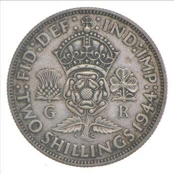 SILVER - WORLD Coin - 1944 Great Britain 2 Shillings - World Silver ...
