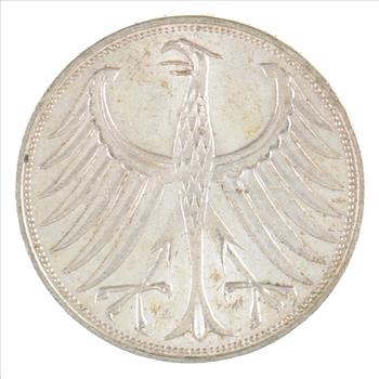 SILVER - WORLD Coin - 1970 Germany 5 Mark - World Silver Coin ...