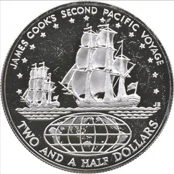 SILVER - WORLD COIN - 1973 Cook Islands 2 1/2 Dollars - World Silver ...