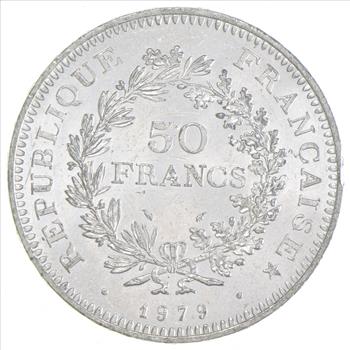 SILVER - WORLD COIN - 1979 France 50 Francs - World Silver Coin ...