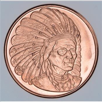 Sitting Bull - Native American Series - 1 Oz .999 Fine Copper Round ...