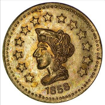 Souvenir Tribute Token - California Gold Rush - 1858 Liberty Head ...