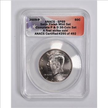 SP69 2009-P Kennedy Half Dollar - Satin Finish Mint Set - First Strike ...