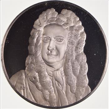 Sterling Silver! Historic 250th Anniversary Sir Isaac Newton - 20 Grams ...