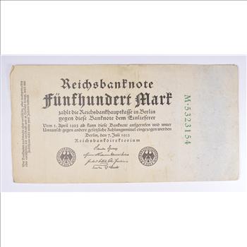 Vintage Germany Paper Money Currency - Historic German Note | Property Room