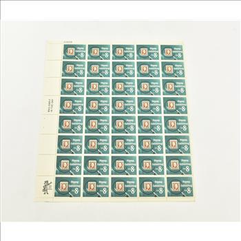 VINTAGE - UNUSED Entire SHEET Real USPS Postage Stamps! | Property Room