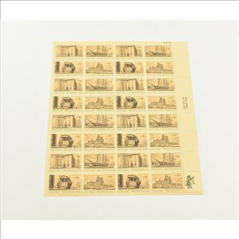 VINTAGE - UNUSED Entire SHEET Real USPS Postage Stamps! | Property Room