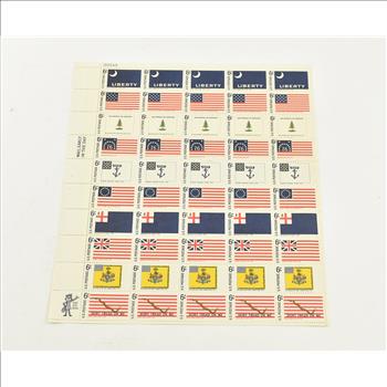 VINTAGE - UNUSED Entire SHEET Real USPS Postage Stamps! | Property Room