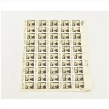 VINTAGE - UNUSED Entire SHEET Real USPS Postage Stamps! | Property Room