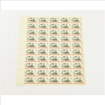 VINTAGE - UNUSED Entire SHEET Real USPS Postage Stamps! | Property Room
