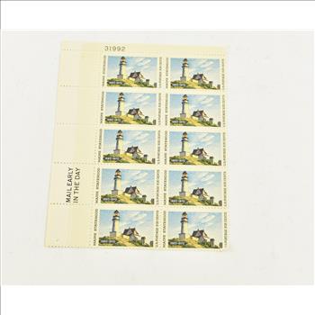 VINTAGE - UNUSED Entire SHEET Real USPS Postage Stamps! | Property Room