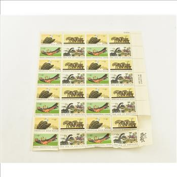 VINTAGE - UNUSED Entire SHEET Real USPS Postage Stamps! | Property Room