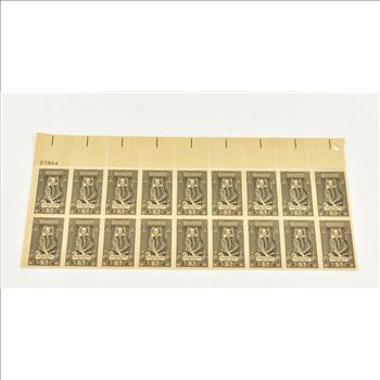VINTAGE - UNUSED Entire SHEET Real USPS Postage Stamps! | Property Room