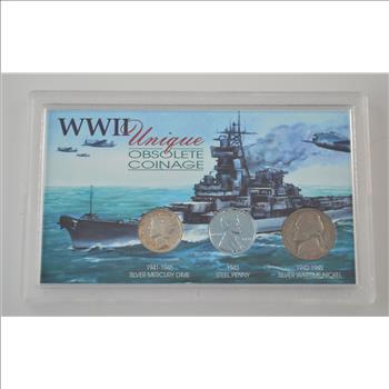WWII Unique Obsolete Coinage Fancy Packaging Coin Set Collection ...
