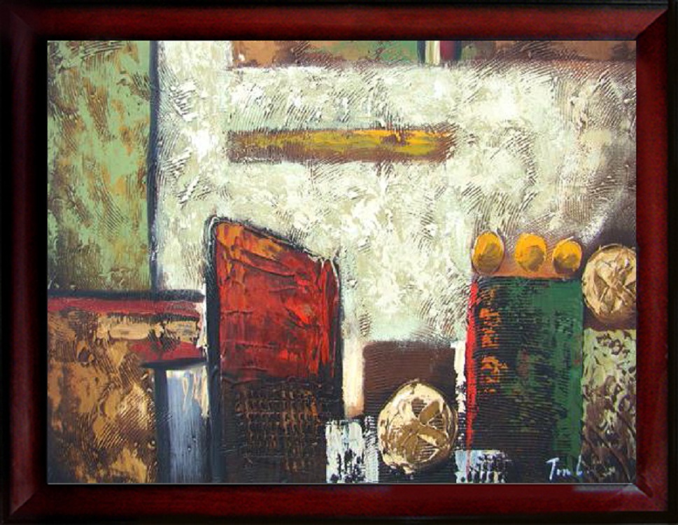 City Dynamics - Hand Painted on canvas 20X24” Stretched and Framed with ...