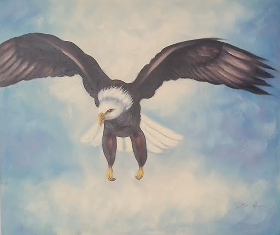 The vulture - Hand Painted Oil on Canvas | Property Room