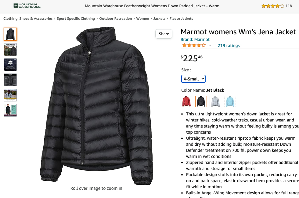 Women's Marmot Wm's Jena Jacket - Size | Property Room