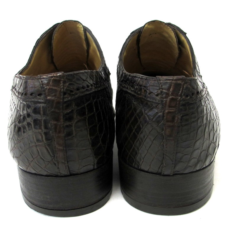 Artioli Men's Designer Crocodile Lace Up Shoes- Size 8.5 Retail $2,000. ...