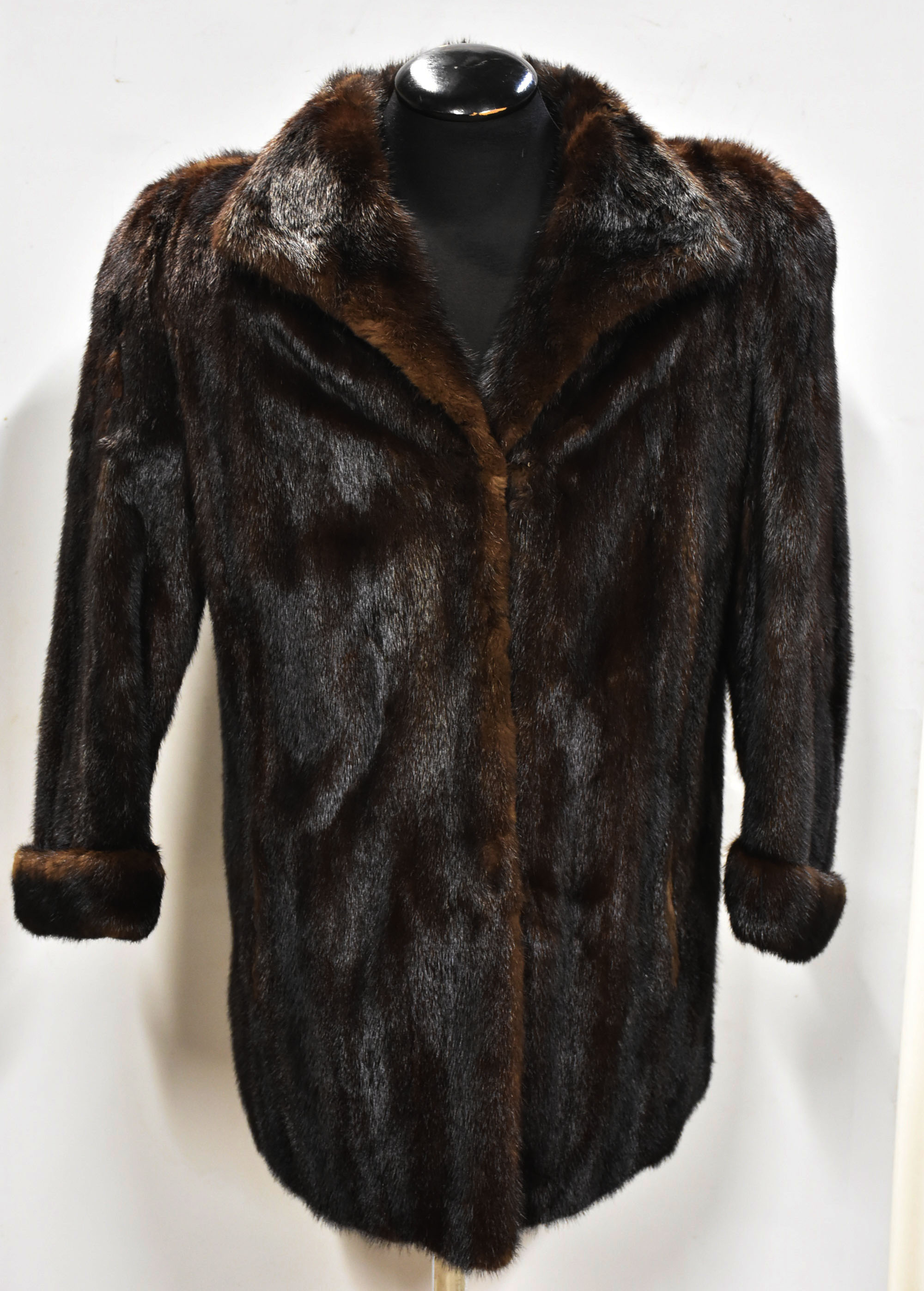 Designer Dark Mahogany Mink Jacket - Size M/L - $3,500.00 Value ...