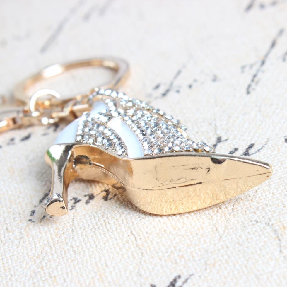 White/Gold High Heel Purse Charm/Key Ring | Property Room
