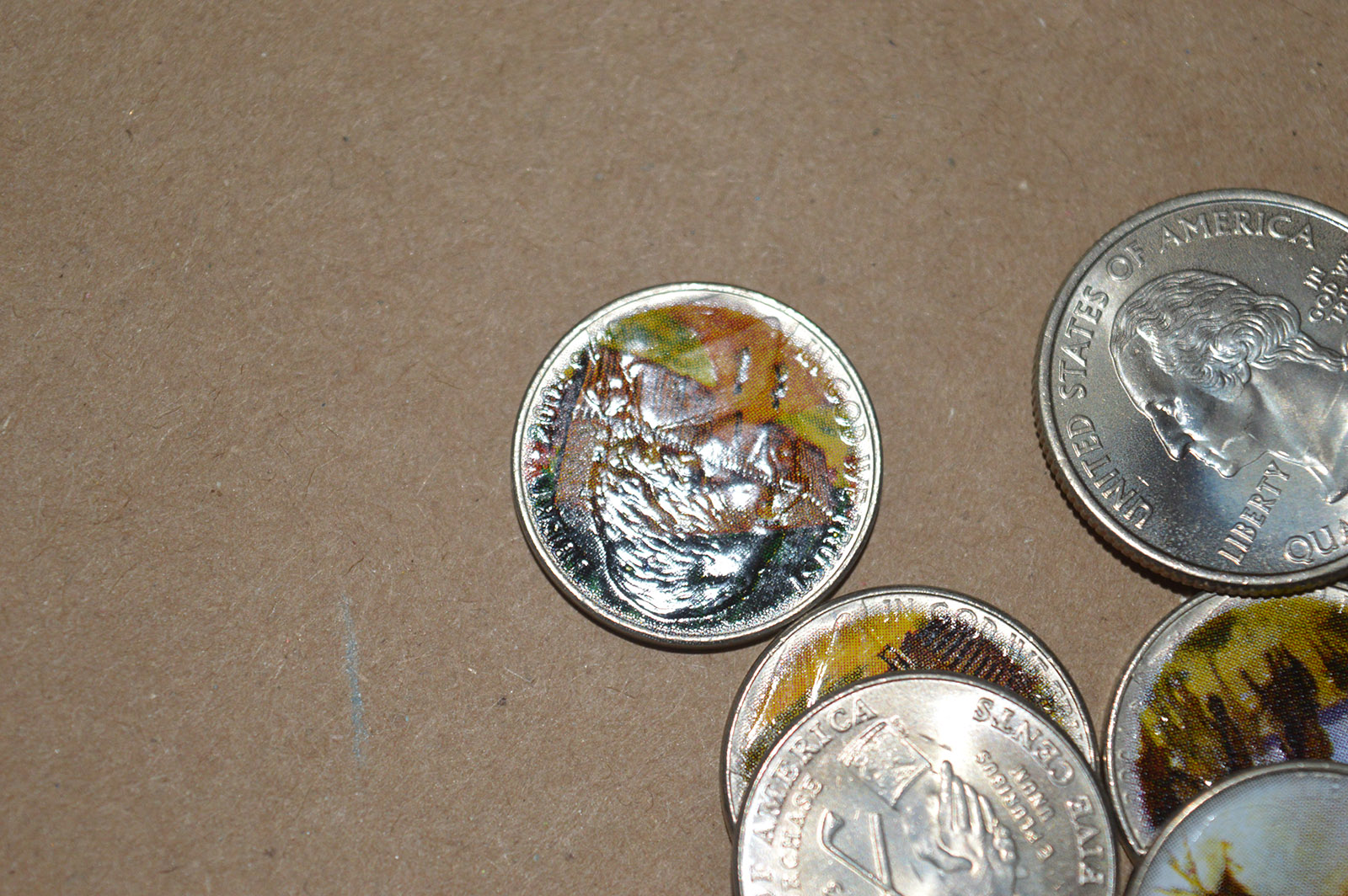 (17) Assorted Colorized US Coins | Property Room