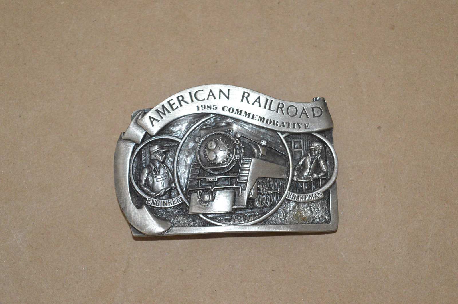American Railroad 1985 Commemorative Belt Buckle | Property Room